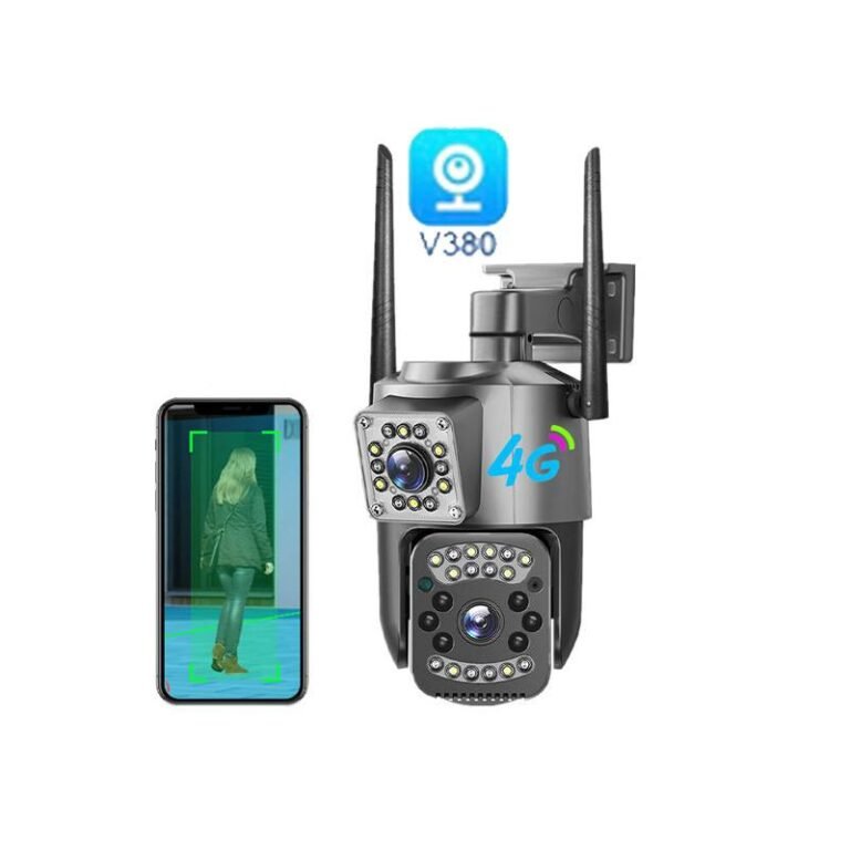4G CCTV camera Sim card enabled, v380 Pro app, waterproof - White Falcon